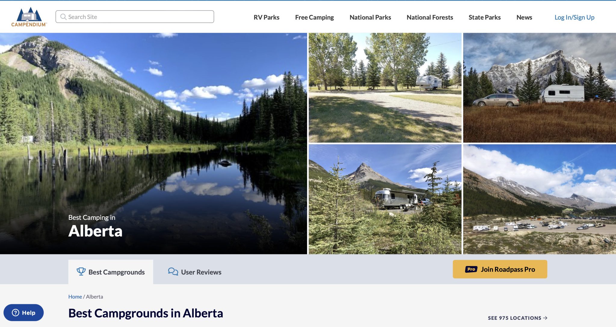 Best Sites to Find Campgrounds in Alberta